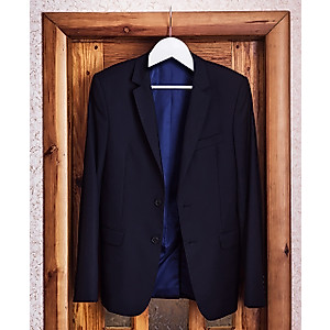 Utopia Home Premium Wooden Hangers 20 Pack - Durable & Slim Coat Hanger - Suit Hanger with 360-Degree Rotatable Hook - Wood Hangers with Shoulder Grooves (White Color)