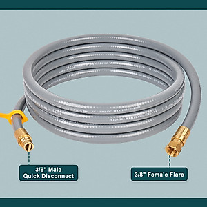 GASPRO Propane to Natural Gas Conversion Kit, Fit for Blackstone 28'' & 36'' Griddles, Tailgater, Rangetop Combo & Single Burner Rec Stove, 3/8" Quick Connect & 12FT Hose