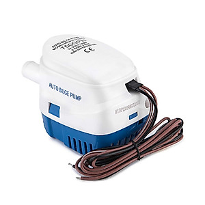Dontmiss Automatic Submersible small Boat Bilge Pump 12v 750gph Auto with Float Switch 3/4 inch (19mm) Outlet Dia, bilge pumps for boats