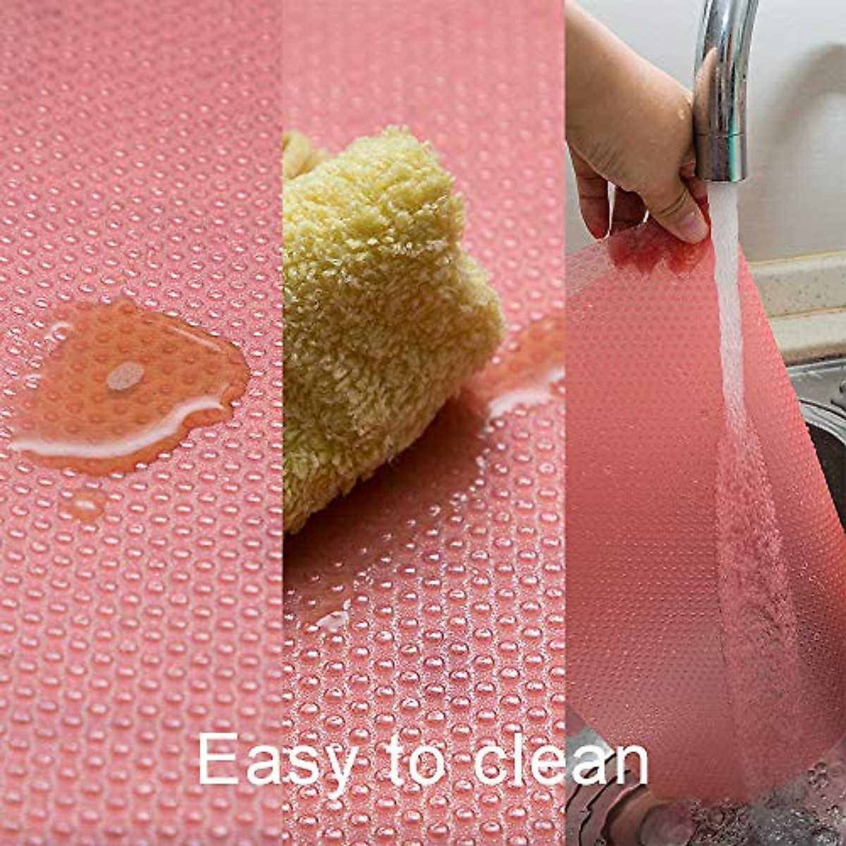 Sonku 8 Pcs Refrigerator Mats Shelf Liners, EVA Washable Can Be Cut Refrigerator Pads Fridge Mats Drawer Table Placemats Shelves Drawer Table Mats Size 17.72"x11.81",2 Pink/2 Green/2 Blue/2 Clear