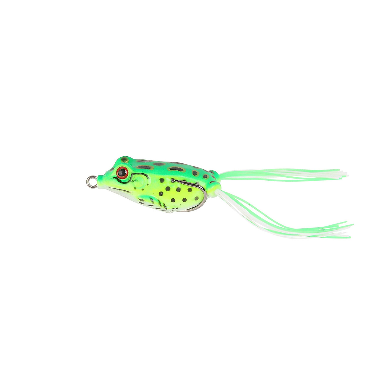 5pcs Frog Topwater Fishing Crankbait Lures Double Sharp Hooks Soft Bait for Bass Salmon Freshwater Saltwater Fishing with Tackle Box