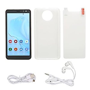 5.45 Inch Screen Dual Sim Mobile Phone, MTK6779 Quad Core CPU 3 Card Slots ABS Smooth Running Speed Unlock Smartphone for Playing Games (Gold)