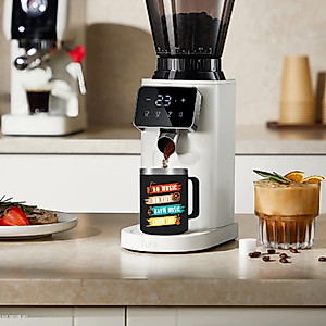 WFSJRED Theater Gifts 12 oz Insulated Mug for Coffee Mug with Leak-Resistant closeable hot lid for hot Drinks with Handle Broadway Gifts for Musicians (NO MUSIC)