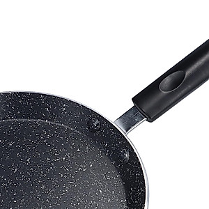 Gavigain 6 Inch Frying Pan, Flat Bottom Pancake Pan, Medical Stone Non Stick Frying Pan, Suitable For Kitchen Induction Cooker (Black)