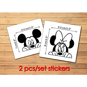 Light Switch Cool Decals | Baby room Stickers (9 x 3.5, Mickey & Minnie)