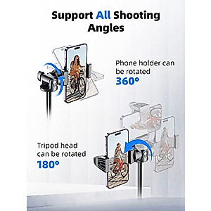 [Newest] 62" Selfie Stick Tripod with Remote - Kaiess Tripod for iPhone, High Strength Legs & Extendable Tube Tripod Stand, Fit for iPhone 14 Pro Max/14 Pro/13 Pro Max/Samsung S22/Camera/GoPro