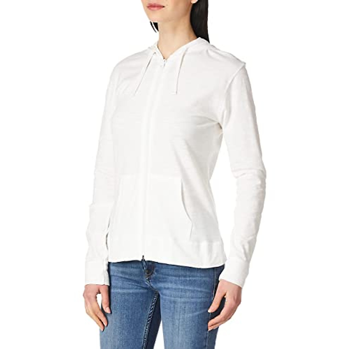 Hanes womens Slub Jersey fashion hoodies, White, X-Large US