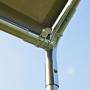 Outsunny 10'x20' Carport Heavy Duty Galvanized Car Canopy with Included Anchor Kit, 3 Reinforced Steel Cables, Grey