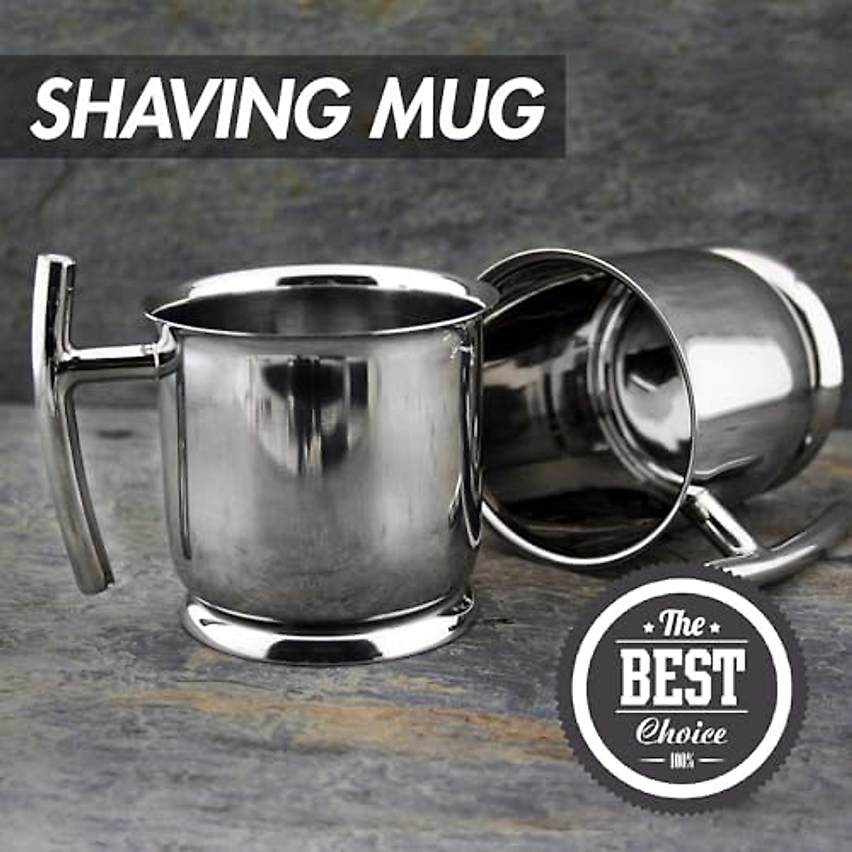 Stainless Steel Shaving Mug - Perfect for Wet Shaving - Unbreakable & Rust Resistant - Heavy Duty Heat Preservation Soap Bowl
