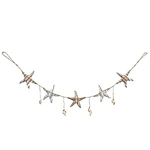 MAGICLULU Ocean Star Banner Garland Sea Shells Bunting Garland Under The Sea Themed Hanging Sign Mediterranean Coastal Nautical Party Decoration