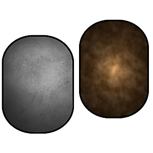 Kate 5x6.5ft Collapsible Backdrop Pop Up Photography Backdrops Grey Brown Portable Background for Headshot, for Portrait Photography, 5x6.5ft