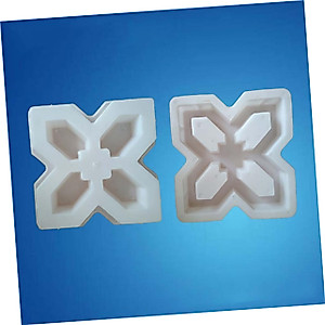 Happyyami Plastic Floor Mold Concrete Paving Mold molds Garden Paving Mold Pavement Mold molding Cement Floor Tile Mold Cement Brick Mold DIY Maker Paving Mould Paving Bricks White Stepping