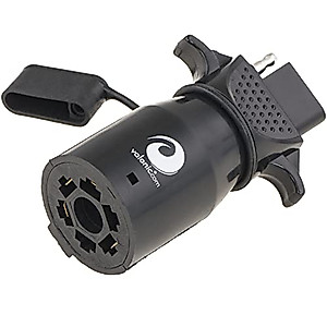 valonic Trailer Plug Adapter - with dust Cover - 7 Way Blade to 4 Way Flat - Trailer Connector for Trailer Light - 7 pin to 4 pin - Female