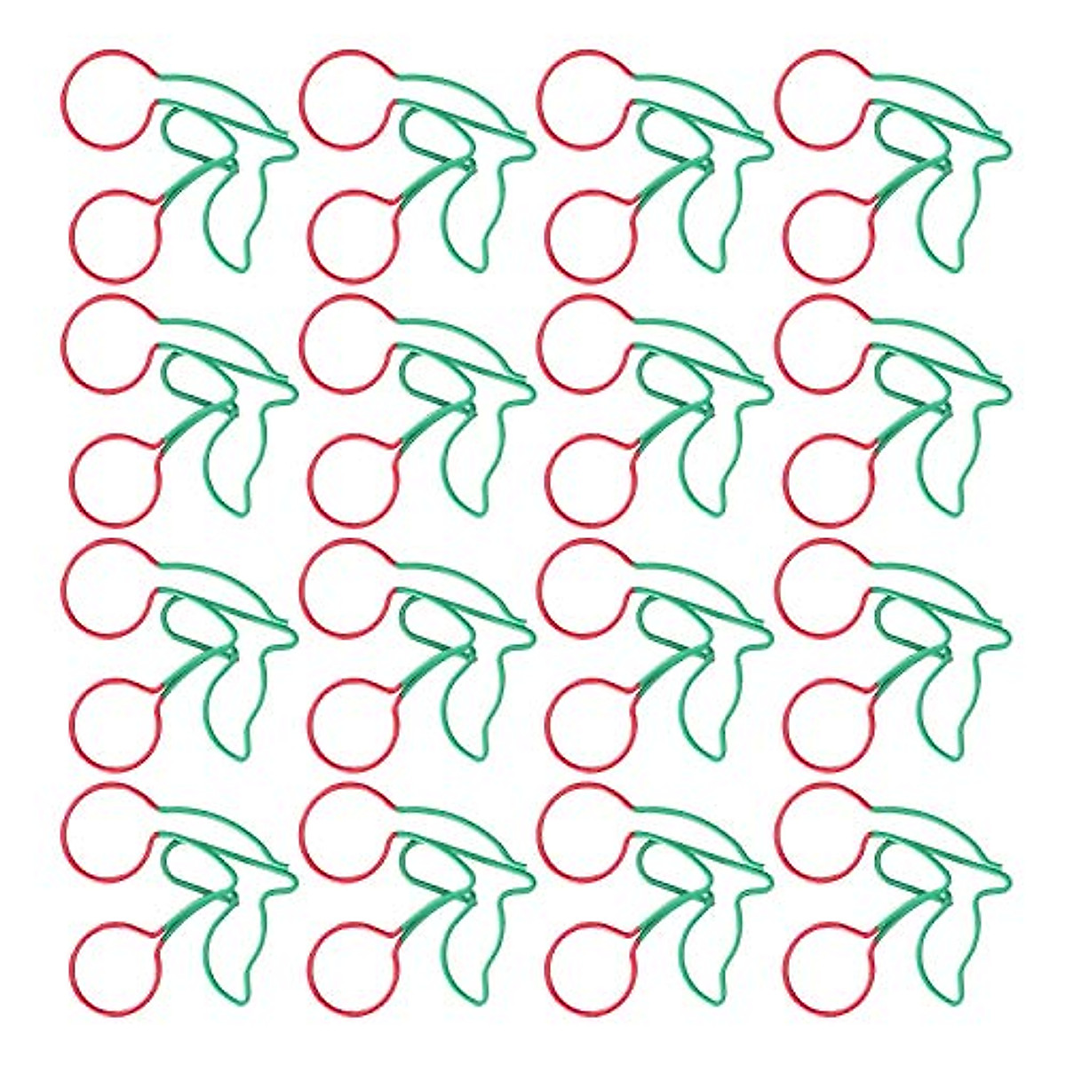 20PCS Bookmarks Planner Clip, Cute Fruit Pin Paper Clips Fruit Shaped 2‑Color Paper Clips for Office School Clips Accessories Gifts