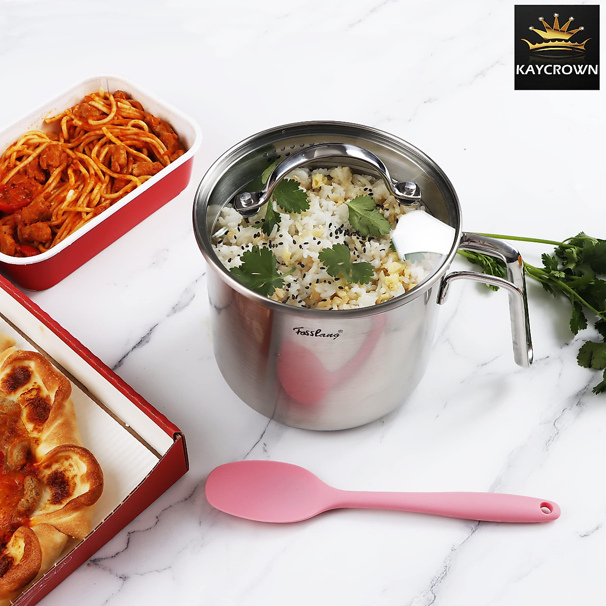 Stainless Steel Saucepan with Glass Lid, Multipurpose 1.5 Quart Sauce pan Sauce Pot with Straining Cover & Pour Spouts for Boiling Milk, Sauce, Gravies, Pasta, Noodles