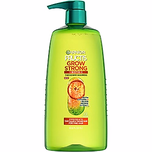 Garnier Fructis Grow Strong Thickening Shampoo for Thin, Fine Hair, Paraben-Free, Silicone-Free and Vegan Hair Care, 33.8 Fl Oz
