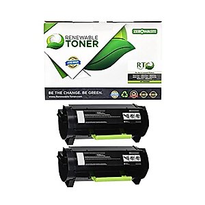 Renewable Toner Compatible Toner Cartridge Replacement for Lexmark 51B1000 MS MX Series MS317 MS417 MS517 MS617 (Pack of 2)