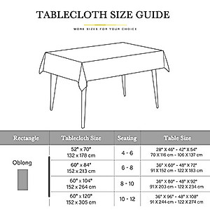 Lamberia Tablecloth Waterproof Spillproof Polyester Fabric Table Cover for Kitchen Dinning Tabletop Decoration (Paisley, 60"x84")
