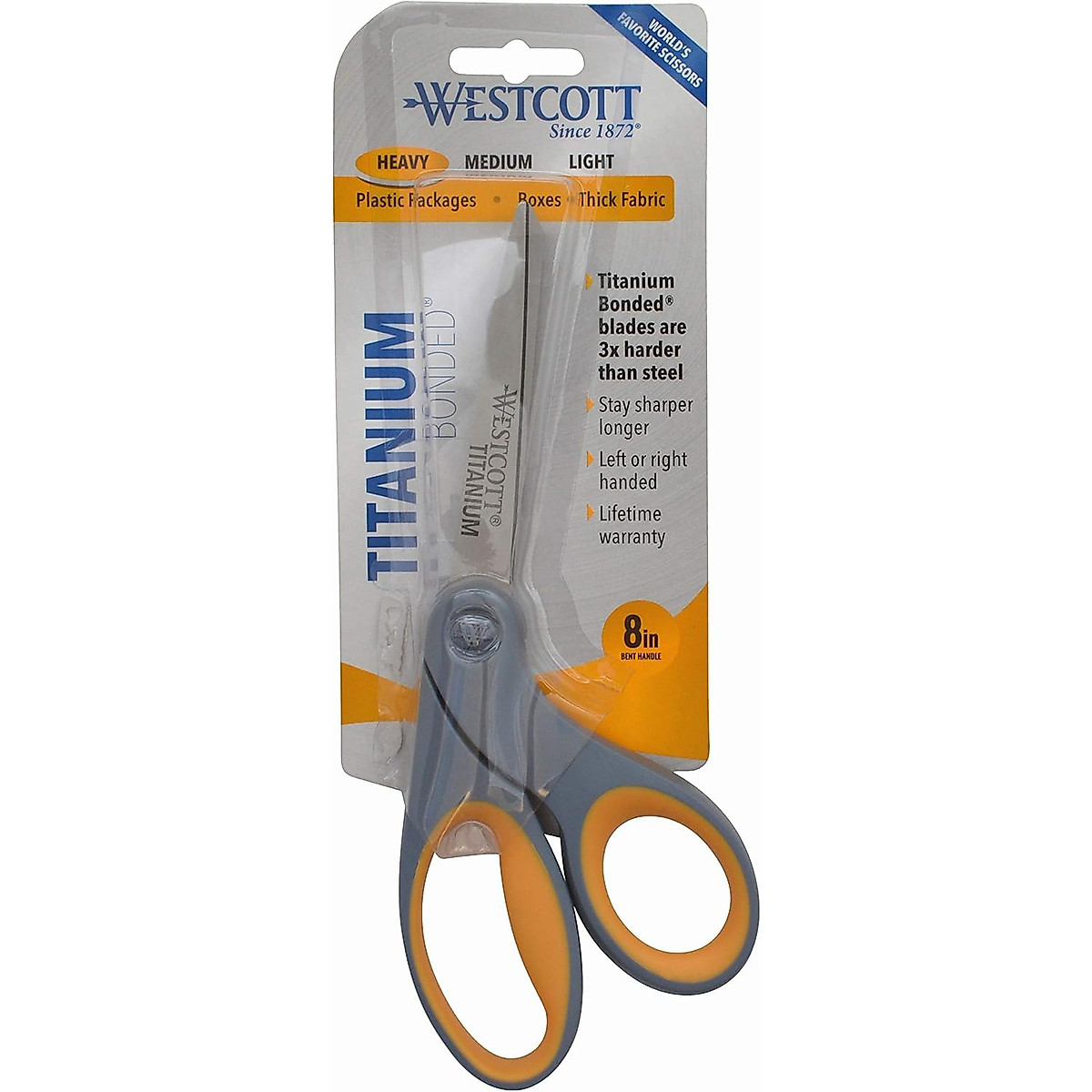 Westcott Titanium Bonded Scissors, 8" Bent