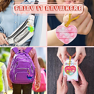 WODMAZ Valentines Day Gifts for Kids, 28 Pack Valentines Day Cards with Heart Pop Fidget Toys for Valentine Party Favors, Valentine Classroom Exchange Prize Supplies, Valentine's Greeting Cards