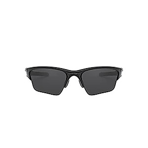 Oakley Half Jacket 2.0 XL OO9154 915401 62mm Polished Black/Black Iridium Sunglasses For Men Bundle Leash +VISIOVA Accessories