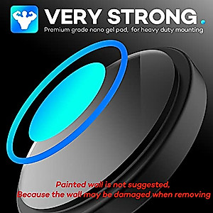 Quarble Sticky Magnetic Phone Mount Compatible with Magsafe Case iPhone 14 13 12 Pro Max Mini Car Mount and Wall Mount