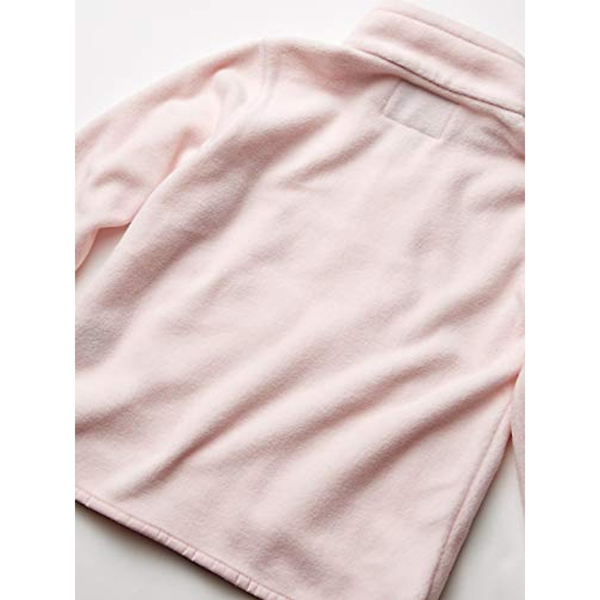 Amazon Essentials Girls' Polar Fleece Full-Zip Mock Jacket, Light Pink, Small
