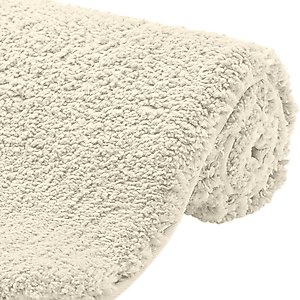 Gorilla Grip Premium Luxury Bath Rug, Absorbent, Soft, Thick Shag, Bathroom Mat Rugs, Machine Wash, Microfiber Dries Quickly, Mats for Bath Room, Shower, Bathtub and Spa Floors, 24x17, Ivory Cream