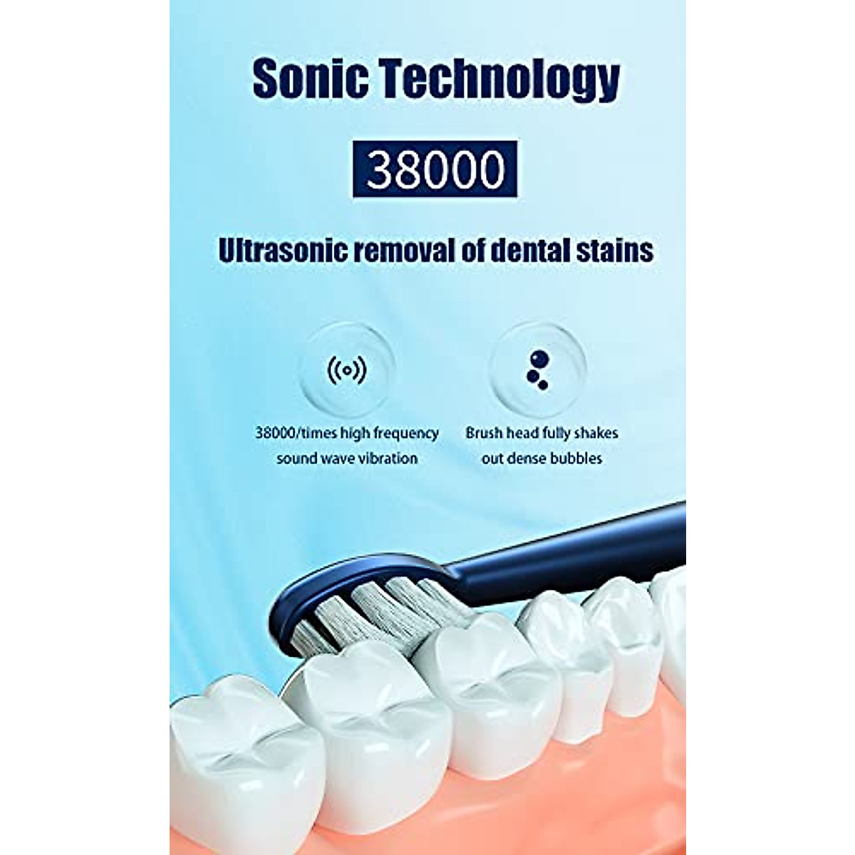 Dorlnk Electric Toothbrush 5 Modes 3 Brush Heads Convenient Rechargeable USB Fast Charge Toothbrushes ,1200mAh Battery Last for 60 Days Smart Electric Toothbrushes for Adults and Kids