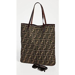 FENDI Women's Pre-Loved Tote, Zucca, Brown, One Size