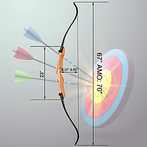 SinoArt 70" Takedown Recurve Bow Adult Archery Competition Athletic Bow Weights 14-40 LB Right Handed Archery Kit for Outdoor Training Hunting Shooting(24LBs, Right Hand)