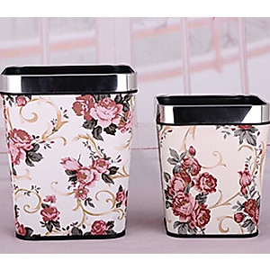 European Fashion Without Cover Trash Bins Kitchen Bathroom Square Trash Can (Zebra, Small)