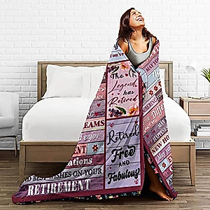 Retirement Gifts for Women Retirement Blanket Retired Throws Blankets Farewell Gifts for Coworker Boss Nurses Teacher 50*60 in