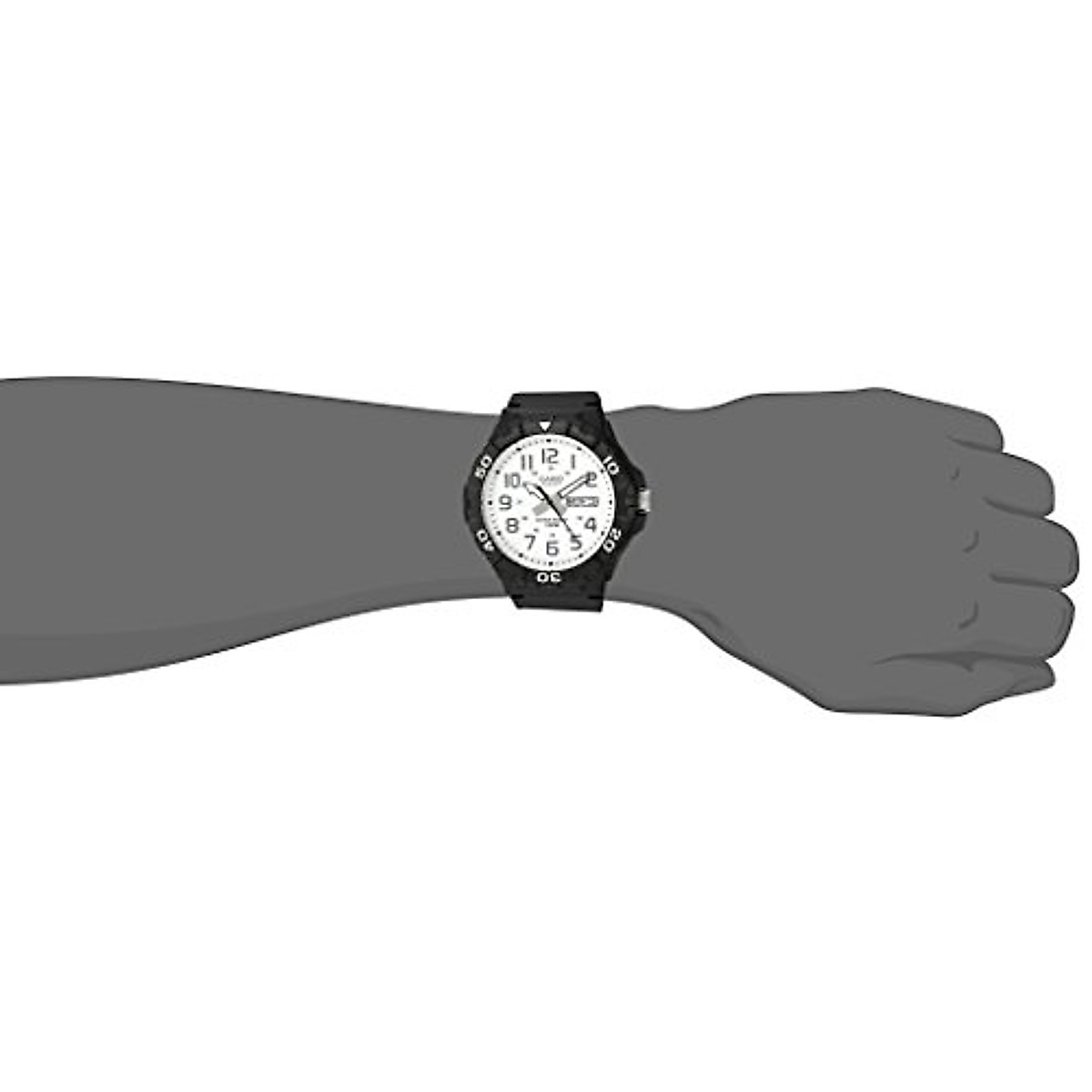 Casio Men's 'Diver Style' Quartz Resin Casual Watch, Color:Black (Model: MRW-210H-7AVCF)