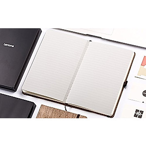 Lemome Thick Notebook - Eco-Friendly Natural Cork Hardcover Writing Notebook with Pen Loop & Premium Thick Paper + Page Dividers Gifts, A5 (5x8) Bound Notebook