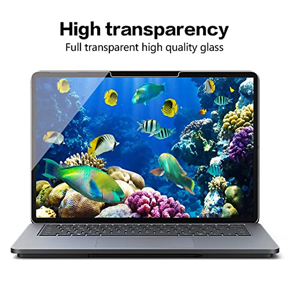 Megoo [2 Pack Glass Screen Protector for Surface Laptop Studio 2/ Surface Laptop Studio 14.4'', Easy Installation/HD Transparent/Scratch Resistant/Case and Surface Pen Friendly 9H Tempered Glass
