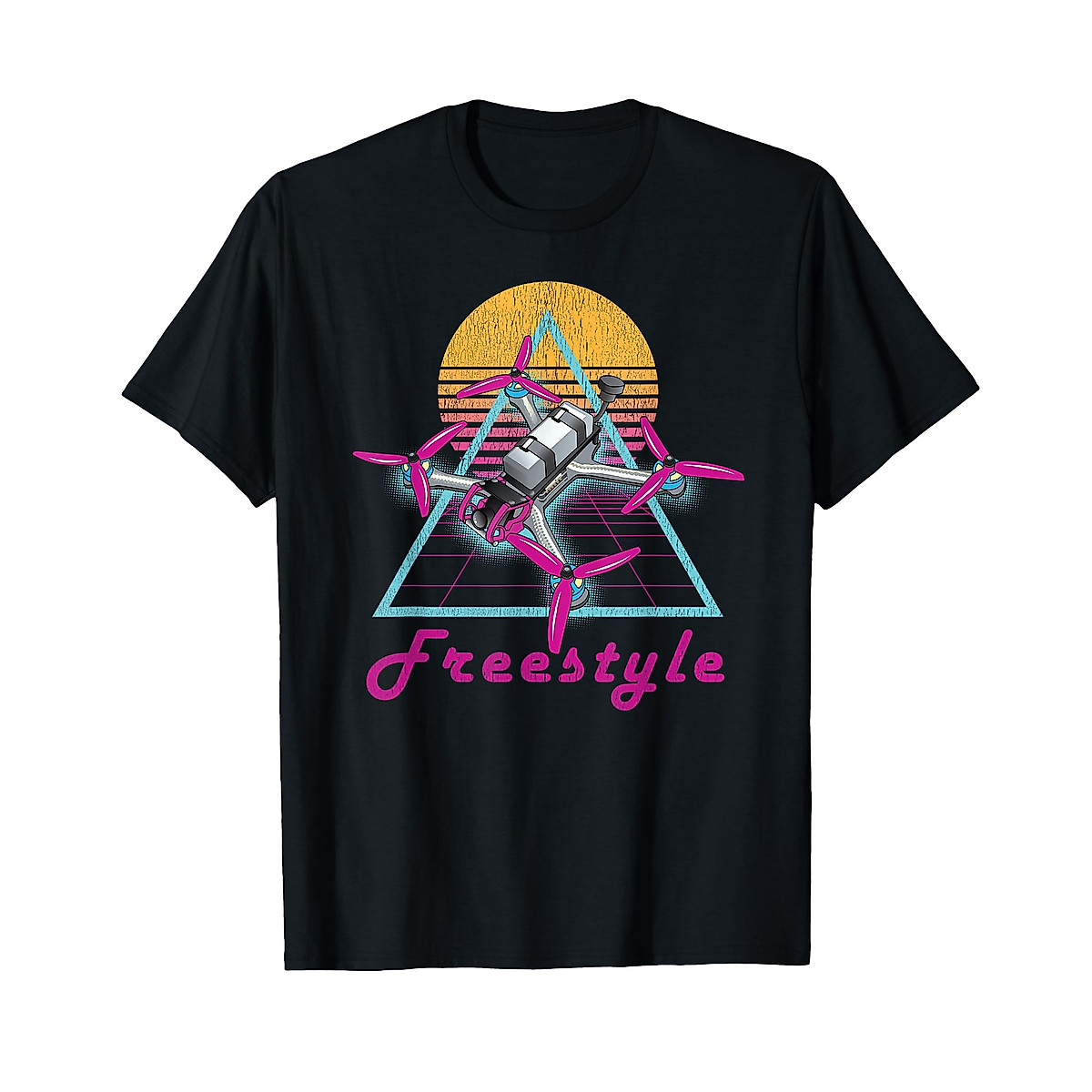 Retro Freestyle FPV Racing Drone Pilot Acro Quadcopter T-Shirt