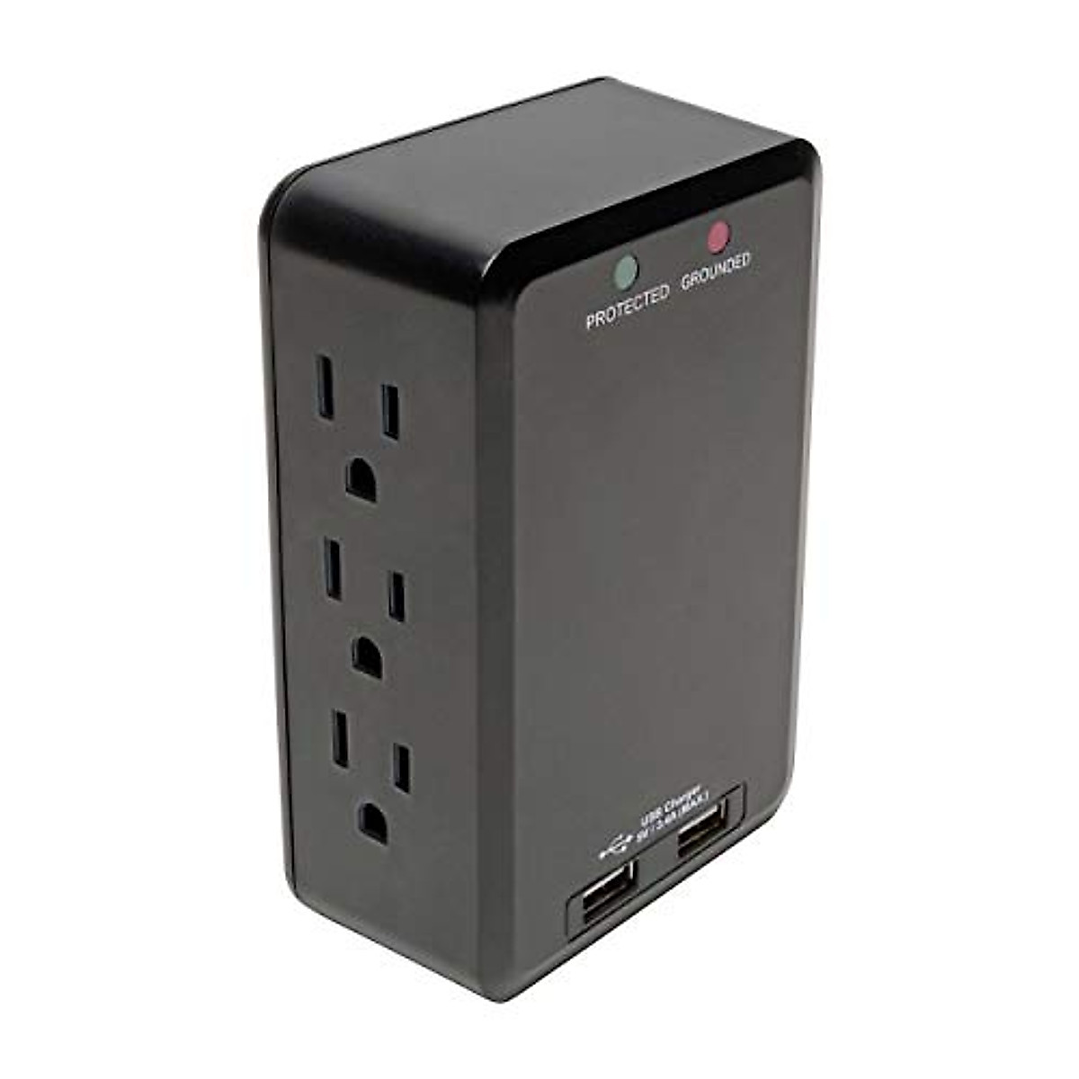 Tripp Lite Surge Protector TLP6SLUSBB 6 Outlet 2 USB Ports Direct Plug-In