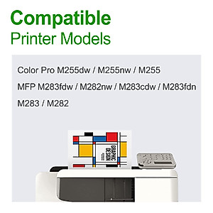 SINOPRINT Compatible Toner Cartridge Replacement for HP 206A W2110A 206X W2110X and for HP Color Pro MFP M283FDW M255DW M283CDW M283 M255 Printer Ink (Black Cyan Yellow Magenta, 4-Pack)