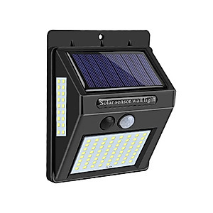 Fengyan Landscape lights 1/2/4pcs/lot Outdoor LED Solar Light Home Garden Fence PIR Motion Sensor Detection Wall Lamp 100 LEDs Waterproof Solar Garden Light LED Street Lamp ( Emitting Color : 1 pcs )