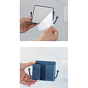 YYDSBBA Wall-Mounted Storage Box Multi-Function Mobile Phone Charging Storage Box Small,Adhesive Remote Control Holders