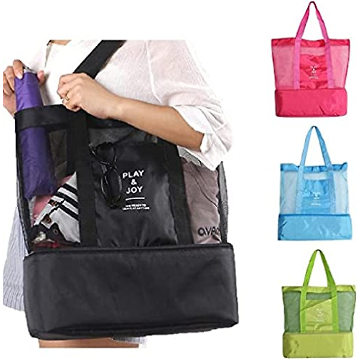 Yealise Family Picnic Bag Camping Travel Storage Handbag Portable Multipurpose Beach Bag
