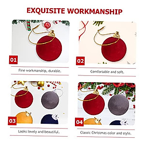 Didiseaon 24 pcs Christmas Balls Christmas Decor Christmas Tree Ball Pendant Xmas Hanging Bulbs Balls Felt Christmas Ornament Balls Xmas Ball Decoration Ball Ornaments for Xmas Tree Foam Set