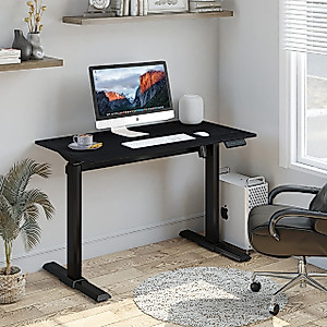 Fenge Height Adjustable Standing Desk- 43x24’’ Electric Stand Up Desk - Sit Stand Desk, Ultra-Quiet Motor, Home Office Workstation, Black