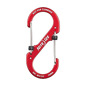Nite Ize LSBA4-10-R6 S-Biner SlideLock Dual Locking Carabiner, Size #4, Red