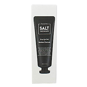 Kosette Salt Toothpaste 100g, Activated Charcoal Toothpaste - Teeth Whitening & Deep Clean with Premium Ingredients - Gray Sea Salt, Bamboo Charcoal, Fresh Peppermint | No Black Residue | Vegan