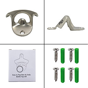 HAIICEN Cheers Magnetic Beer Bottle Opener Wall Mounted Bottle Cap Opener with Magnet Embedded for Bartender Kitchen Party Gifts (Pack of 2)