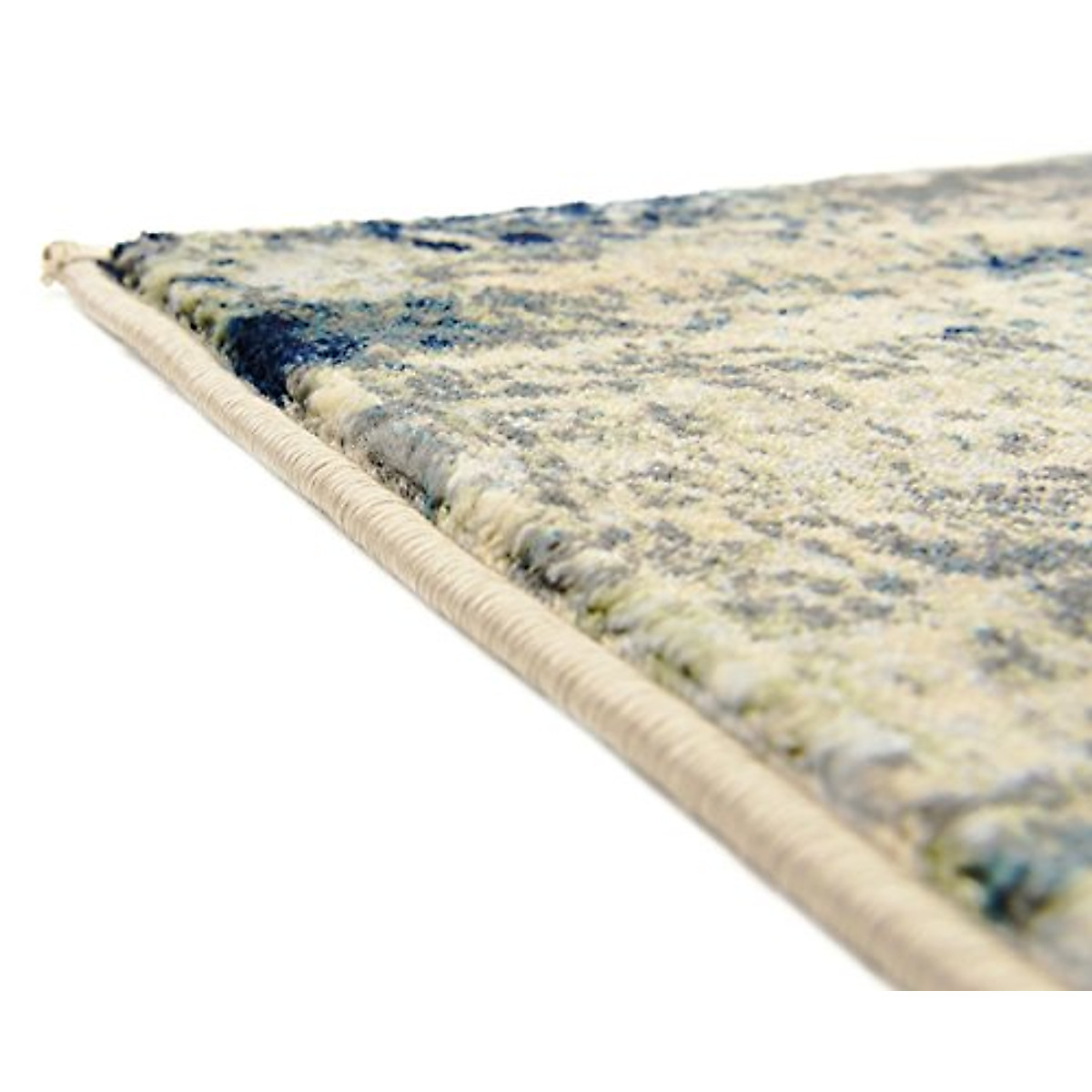 Unique Loom Mystic Collection Area Rug - Seine (2'x 6' Runner, Navy Blue/ Beige)