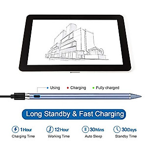 Active Stylus Pens for Touch Screens, Active Pencil Smart Digital Pens Fine Point Stylist Pen Compatible with iPhone iPad,Samsung/Android Smart Phone&Tablet Writing Drawing by maylofi