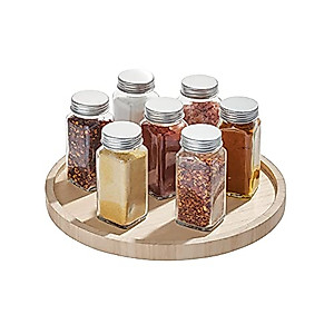 iDesign Renewable Paulownia Wood Collection Turntable Organizer, 10.5" x 1.19" x 10.5", Natural